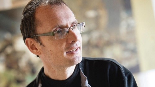 L'artista Magí Puig. Galeria Espai Cavallers. Lleida